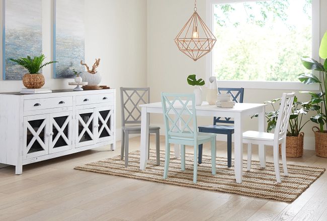 Edgartown White Rectangular Table