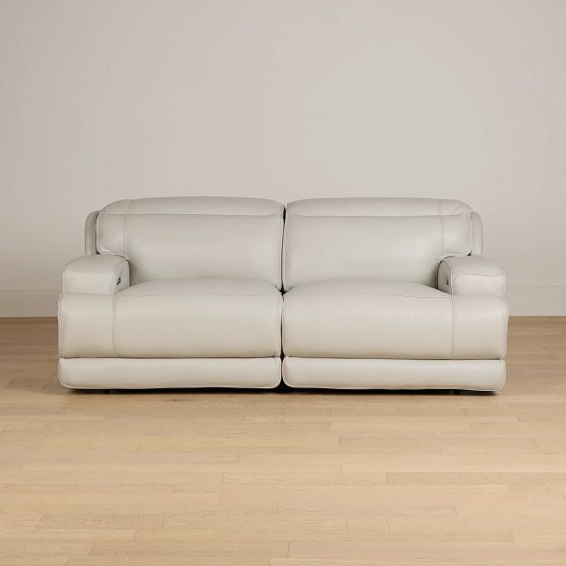 Reign Gray Lthr/vinyl Power Reclining Sofa