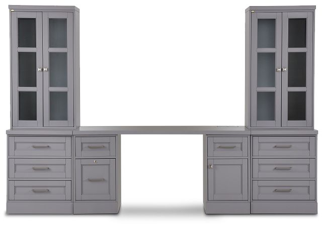 Newport Gray Drawer Wall Desk
