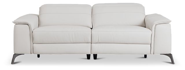 Pearson White Leather Sofa