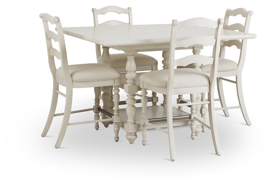Savannah Ivory High Table & 4 Barstools