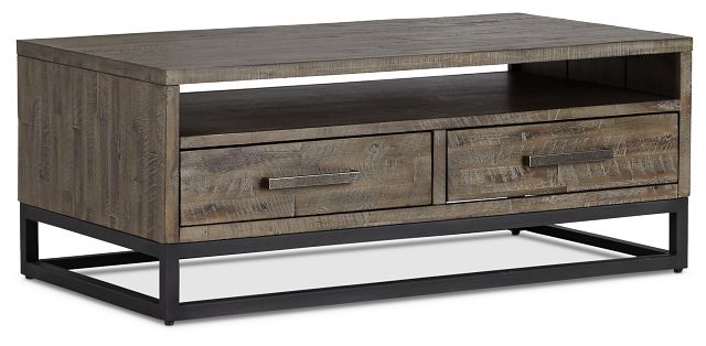 Hayes Light Gray Rectangular Coffee Table