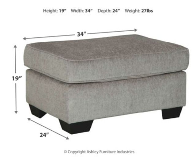 Altari Light Gray Micro Ottoman