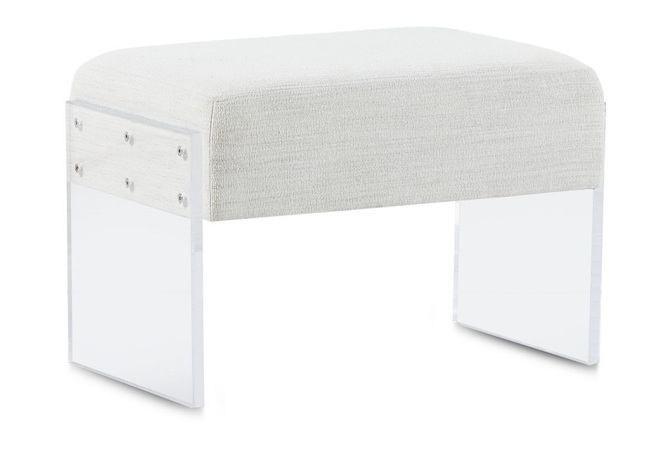 Ocean Drive White Acrylic Bench, (2)