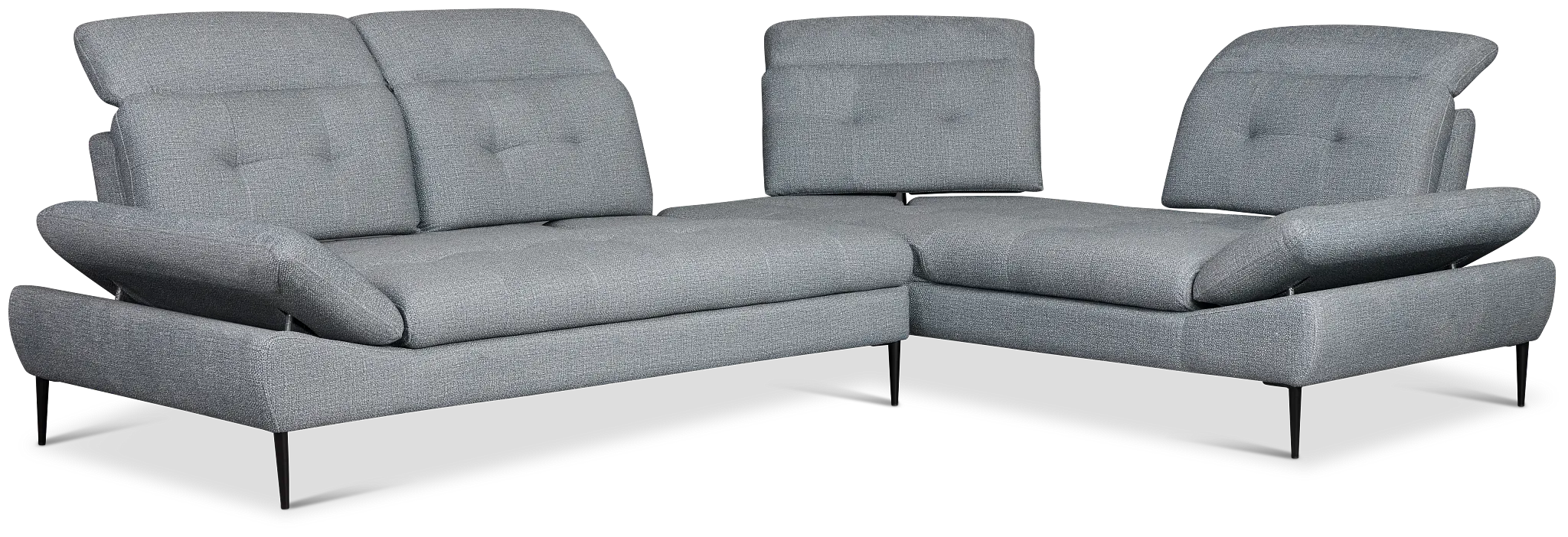 Micah Dark Gray Fabric Right Chaise Sectional