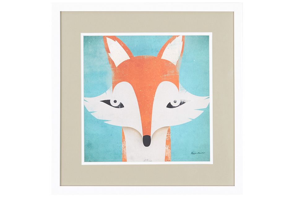 Fox Orange Framed Wall Art