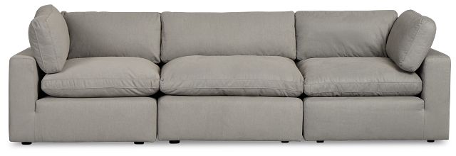 Grant Light Gray Fabric 3 Piece Modular Sofa (2)
