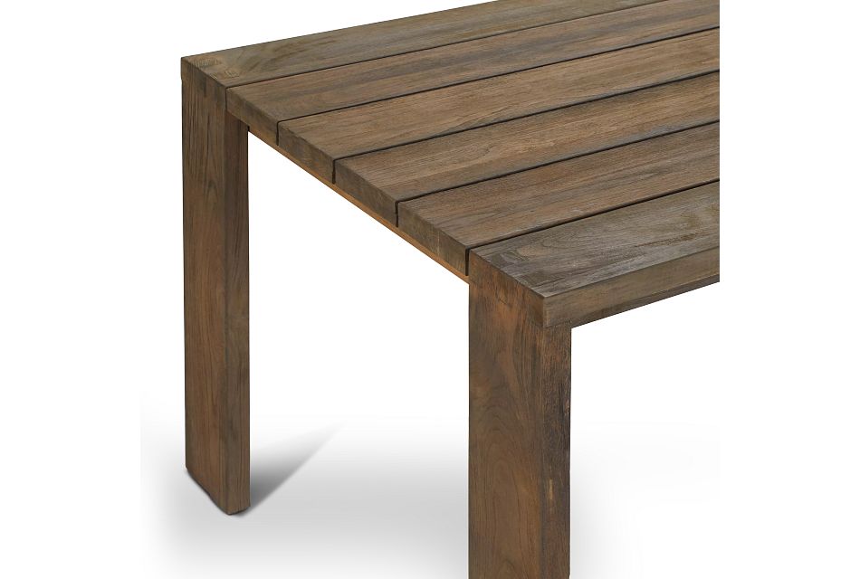 Linear 102" Teak Table & 4 Sling Side Chairs