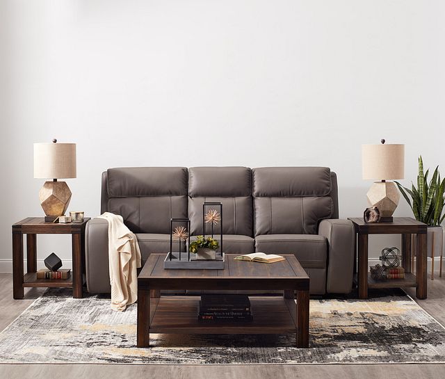 Rhett Gray Micro Reclining Sofa