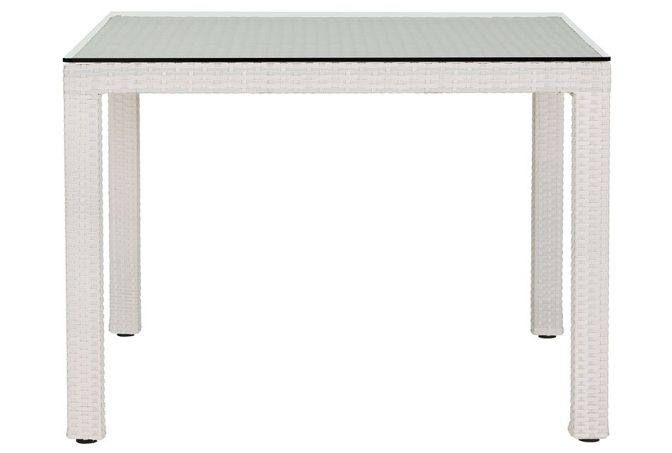 Bahia White 40" Square Table