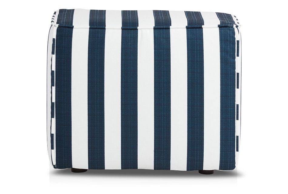 Stripe Blue Stripe Indoor/outdoor Accent Ottoman, (1)