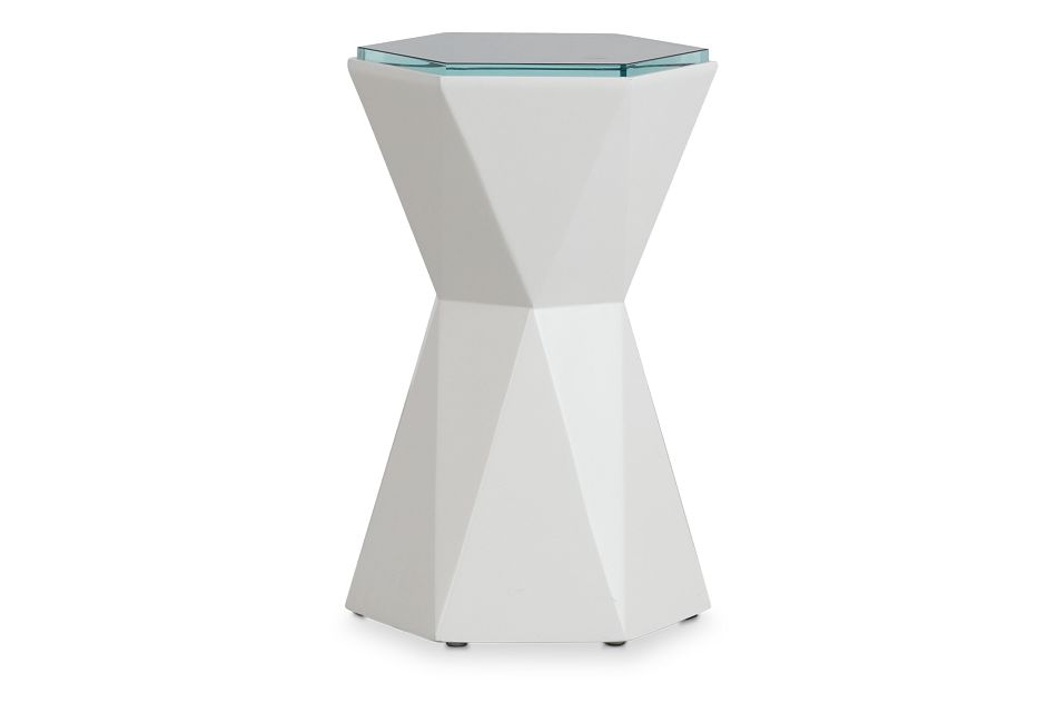 Martini White End Table