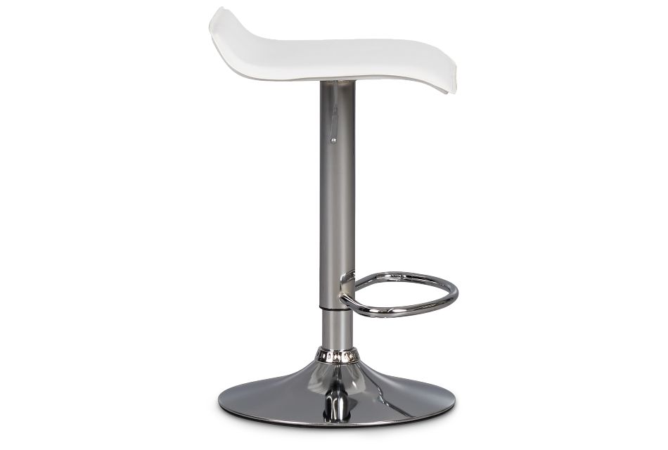 Colton White Adjustable Stool