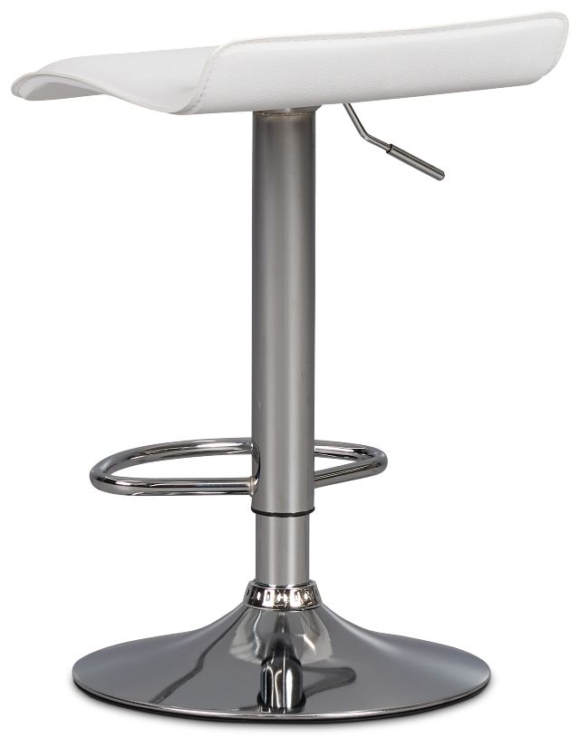 Colton White Adjustable Stool (3)