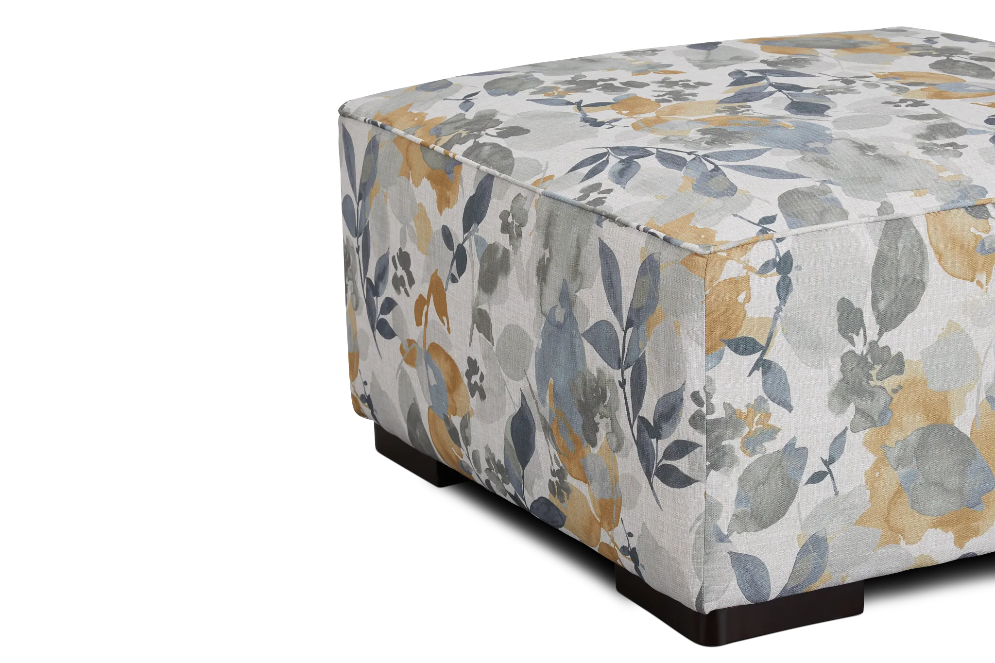 Wellstone Gray Fabric Cocktail Ottoman