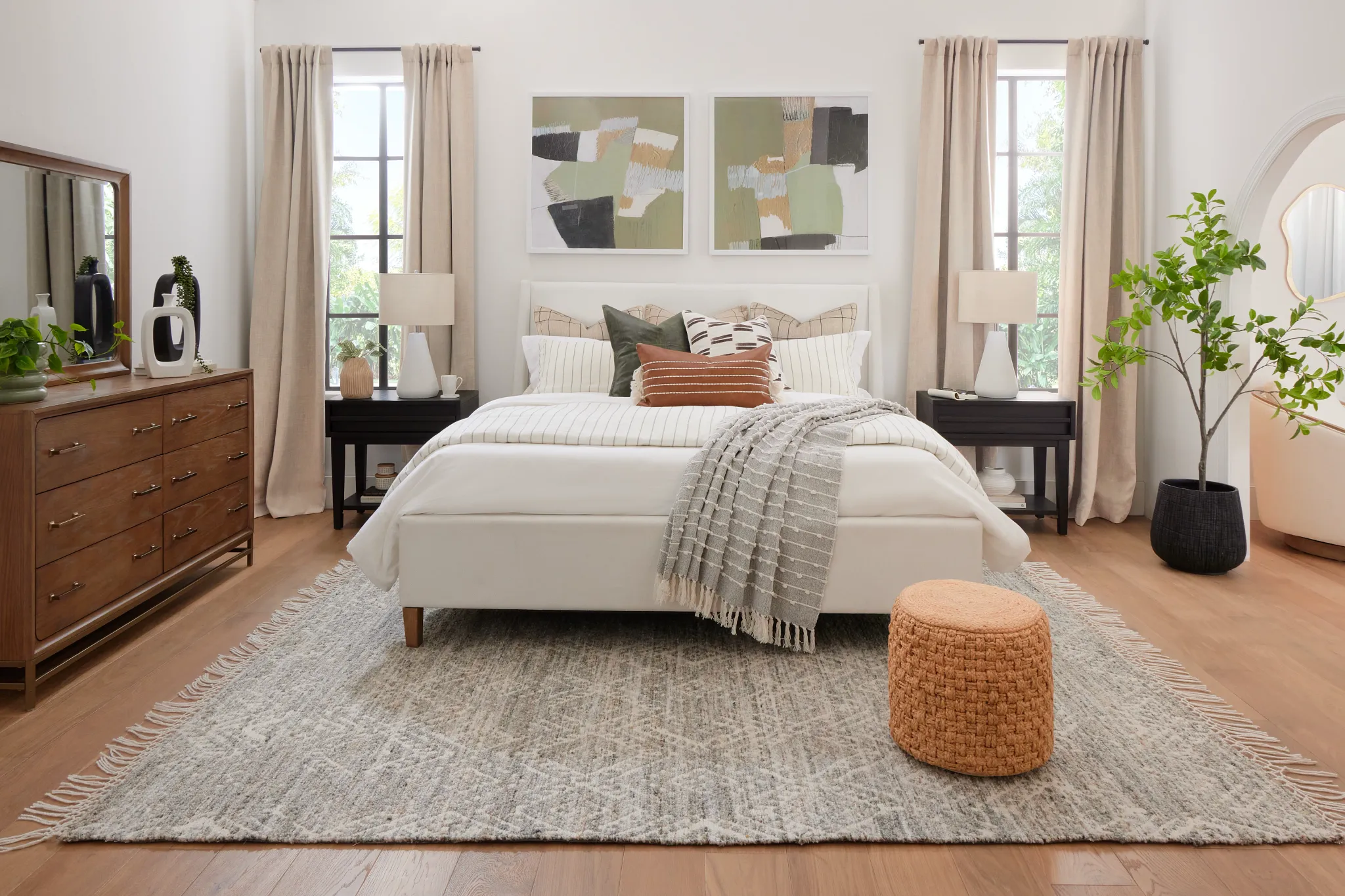 Provo White Uph Panel Bed