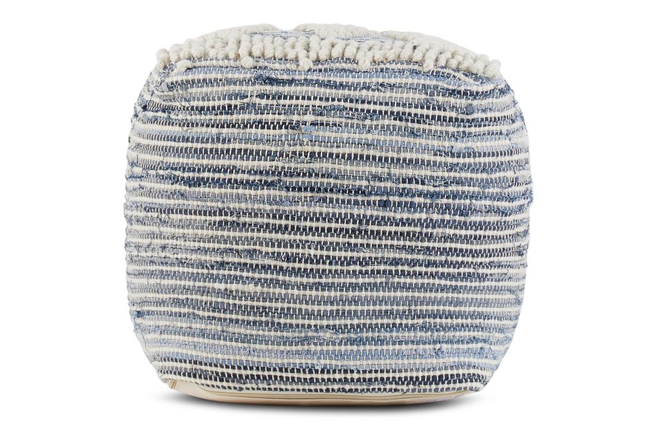 Belo Blue Accent Pouf