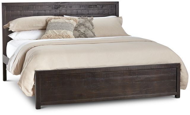 Seattle Dark Tone Wood Platform Bed (1)