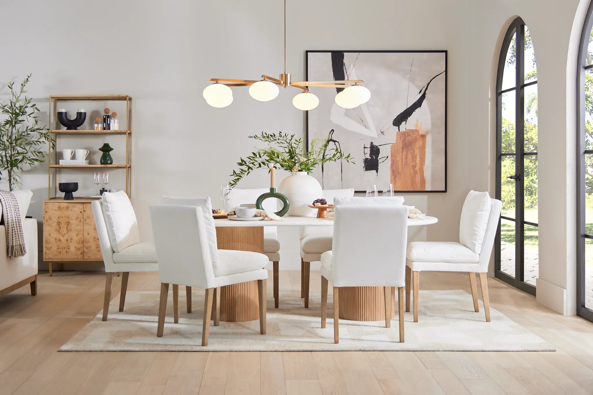 Bryant White Oval Table