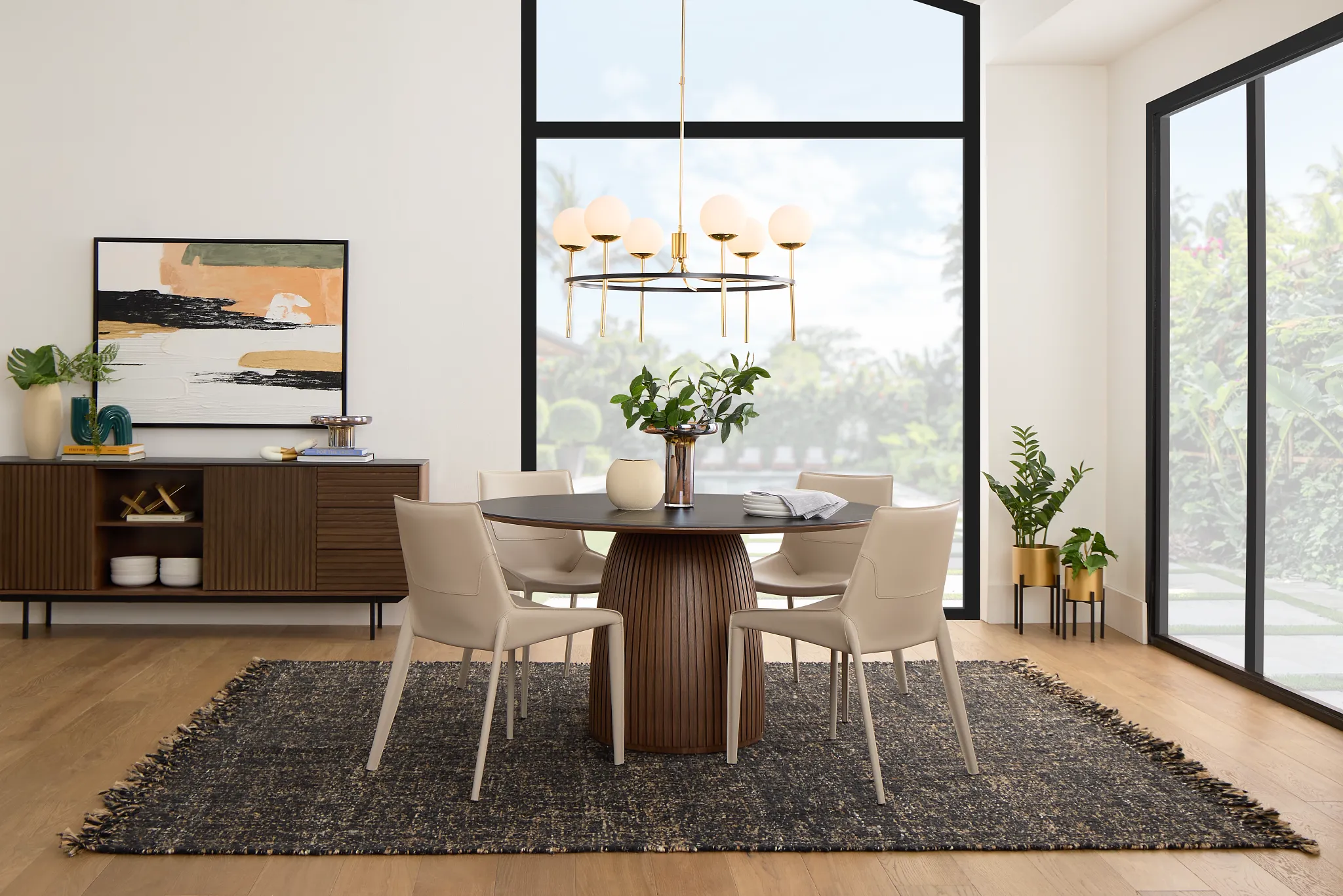 Wayne Two-tone Stone Round Table