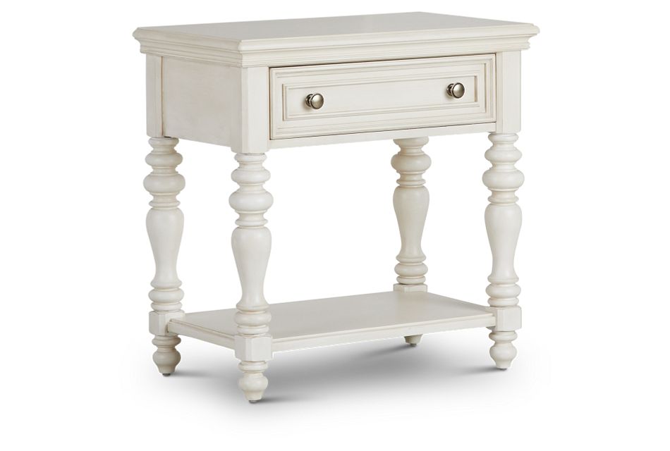 Savannah Ivory 1-Drawer Nightstand, (2)