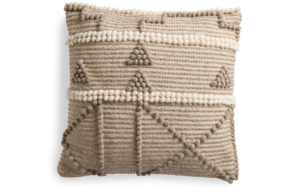 Pyra Light Gray Accent Pillow