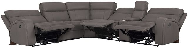 Rhett Gray Micro Small Triple Manually Reclining Two-arm Sectional (0)