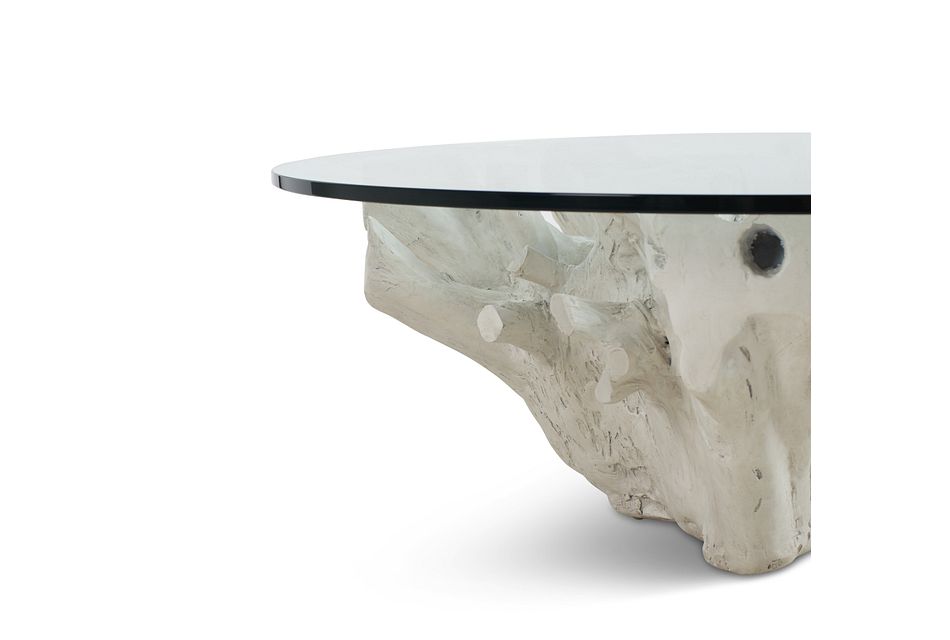 Ocean Drive Glass Round Coffee Table, (2)