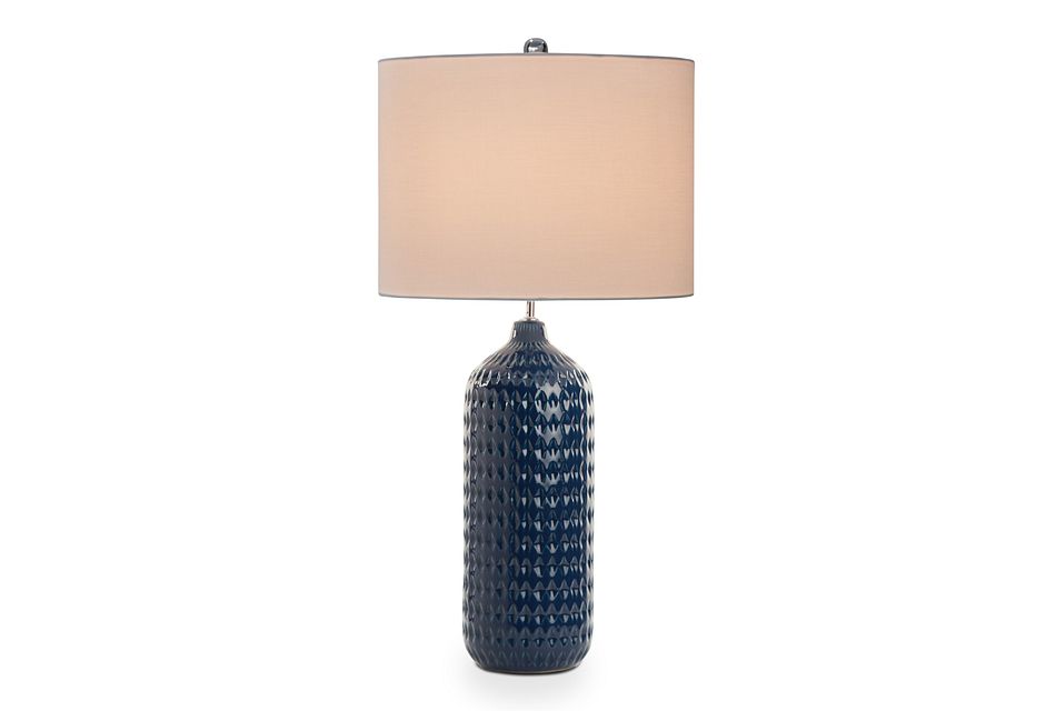 Dallas Dark Blue Table Lamp, (1)