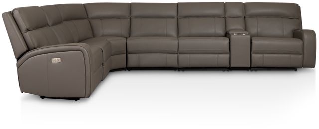 Rhett Gray Micro Large Two-arm Power Reclining Sectional