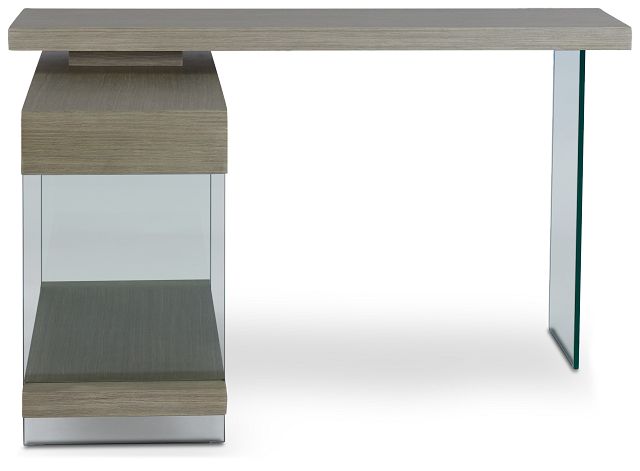 Olympia Gray Small L Desk