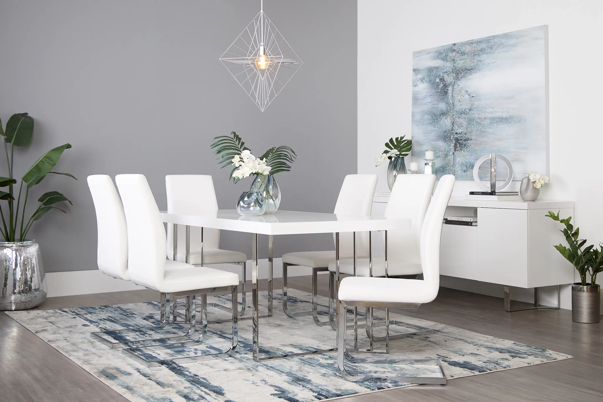 Axel White Rectangular Table