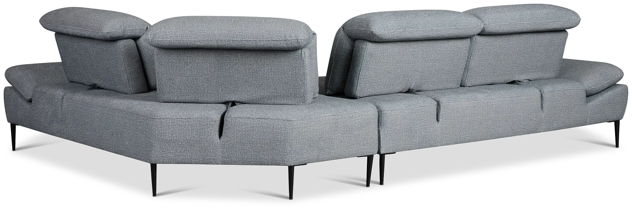 Micah Dark Gray Fabric Right Chaise Sectional