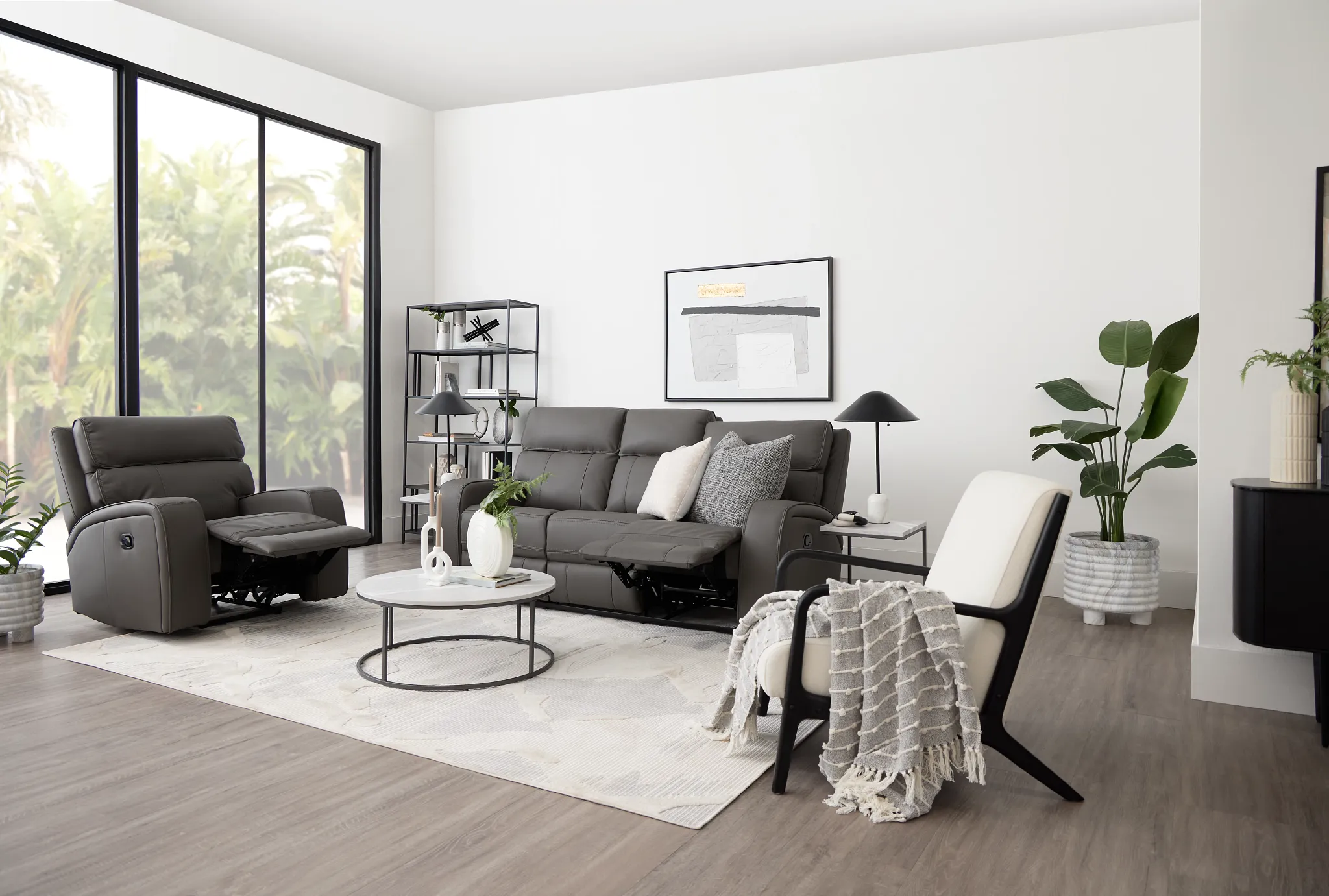 Rhett Gray Micro Reclining Sofa