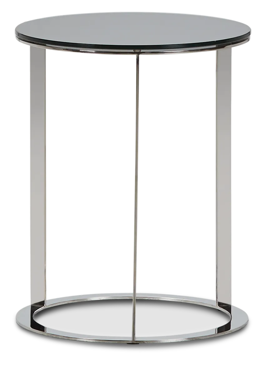 Dalston Black Metal Round End Table