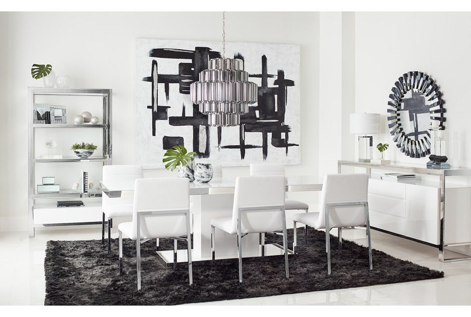 Miami White 94" Rectangular Table