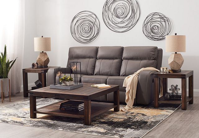 Rhett Gray Micro Reclining Sofa