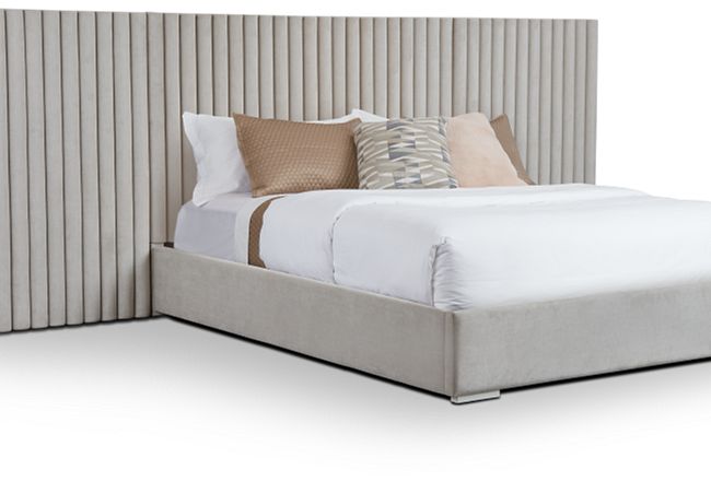 Decker Light Beige Uph Wall Bed