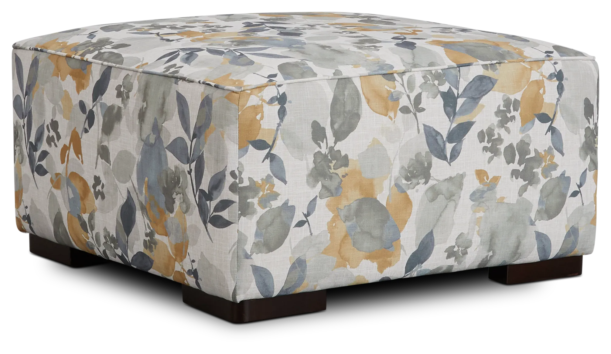 Wellstone Gray Fabric Cocktail Ottoman