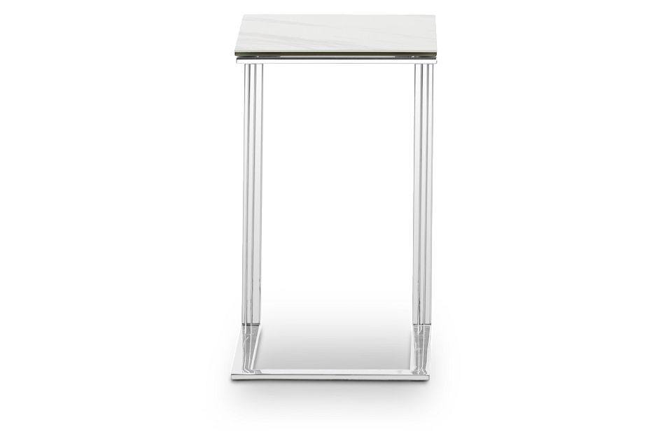 Arco White Ceramic Chairside Table, %%bed_Size%% (1)