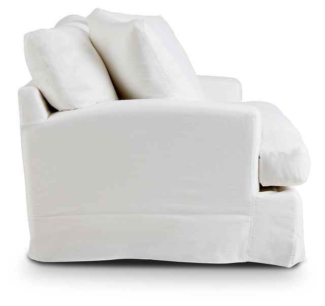 Delilah White Fabric Chair (2)