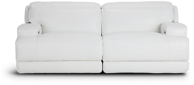 Reign White Lthr/vinyl Power Reclining Sofa (1)