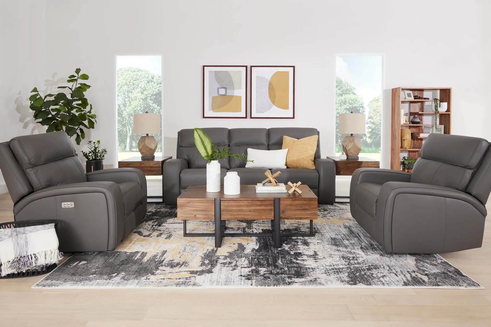 Rhett Gray Micro Reclining Sofa