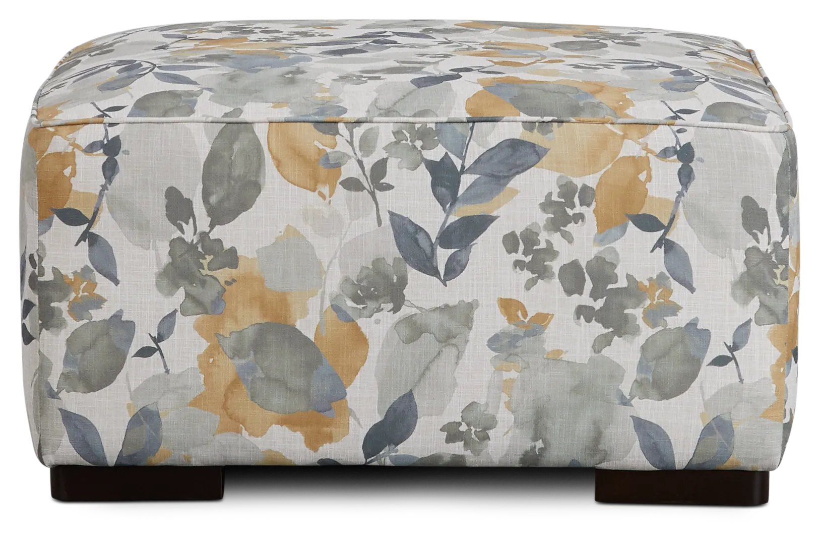 Wellstone Gray Fabric Cocktail Ottoman