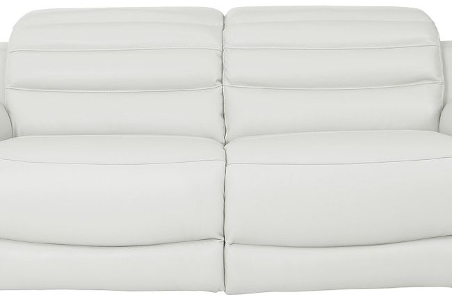 Sentinel White Lthr/vinyl Power Reclining Sofa