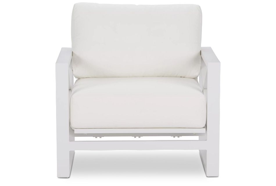 Linear White Rocking Chair
