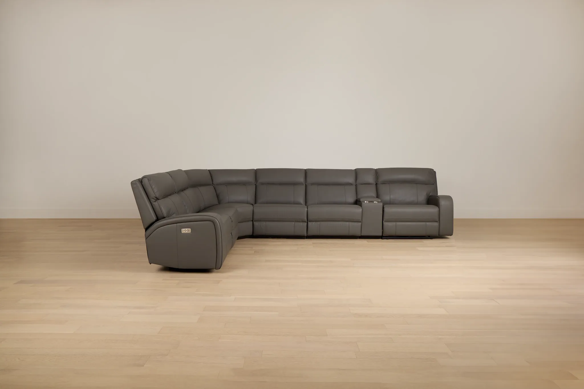 Rhett Gray Micro Large Two-arm Power Reclining Sectional
