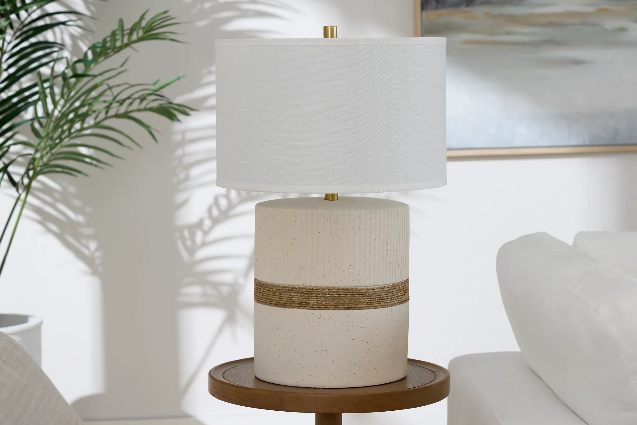 Soothe White Ceramic Table Lamp