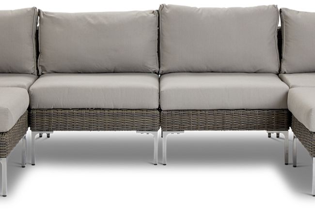 Tulum Gray Woven 6-piece Modular Sectional