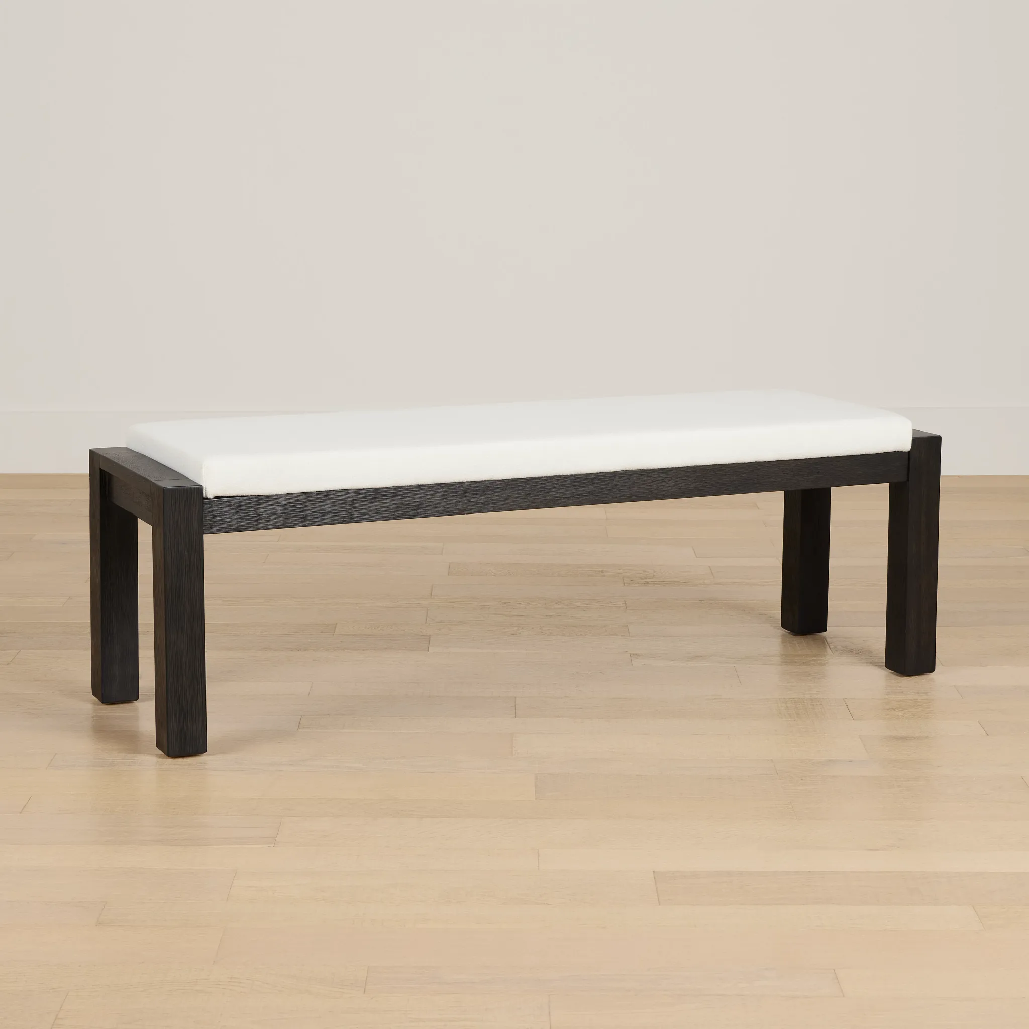 Jackson White Upholstered Dining Bench